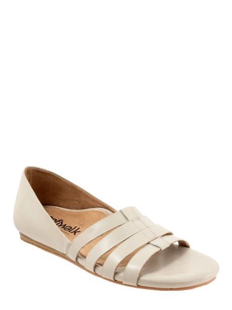 Softwalk Cozumel 2.0 Strappy Leather Wedge Sandals - Ivory