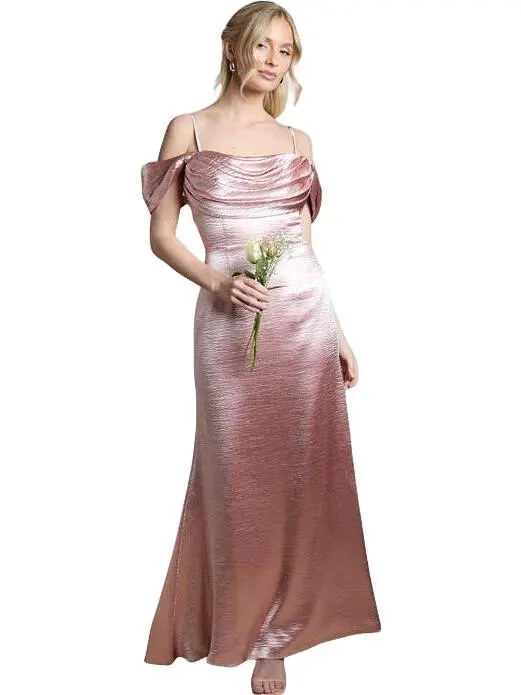 Coast Cowl Neck Bridesmaid Maxi Dress - Blush