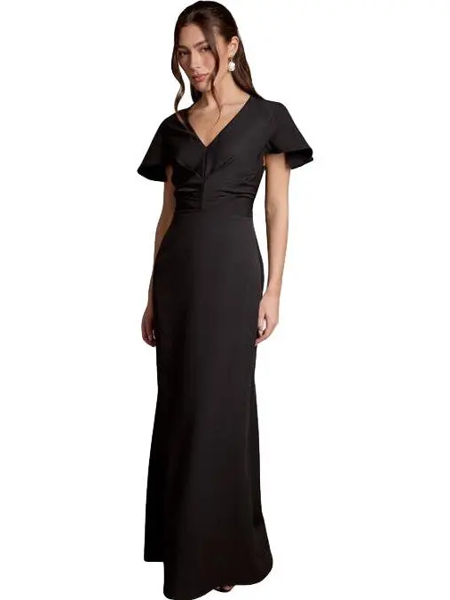 Coast Crepe V-neck Maxi Dress - Black