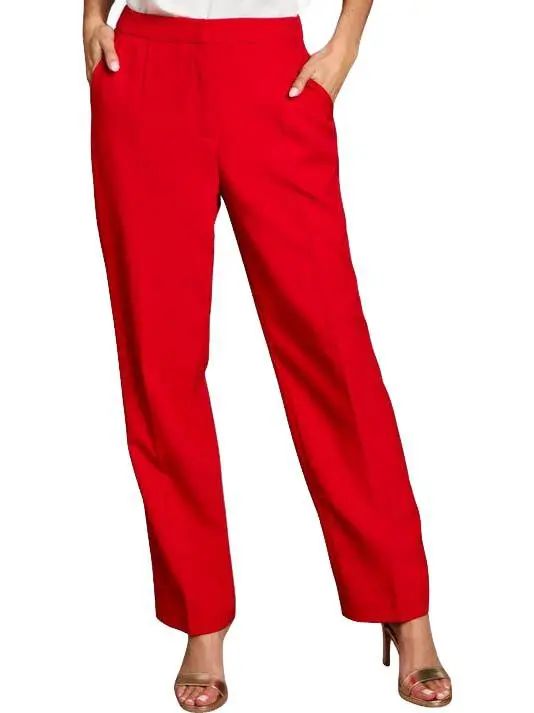Coast Pleat Front Formal Trousers - Red