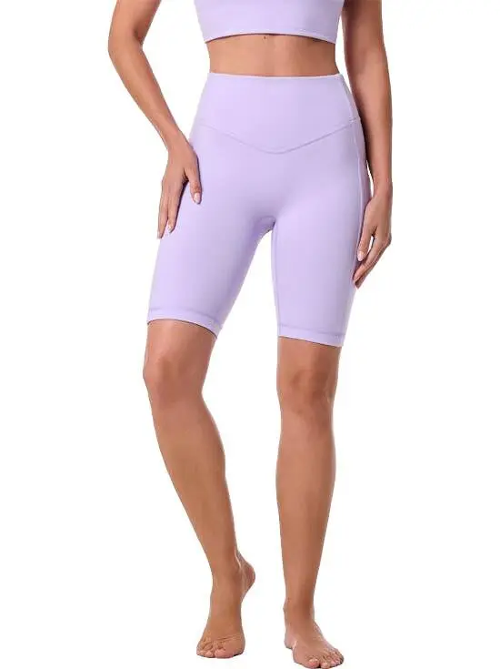 Coolibar Upf 50+ Ananda Bike Shorts With High Waist And Pockets - Lavendula