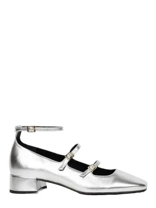BOBBIES Suzie Mary Jane Pumps - Silver