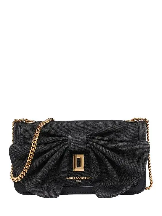 Karl Lagerfeld Paris Kosette Denim Crossbody Bag - Black Denim