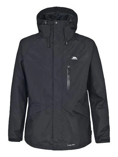 TRESPASS Corvo Hooded Waterproof Jacket - Black