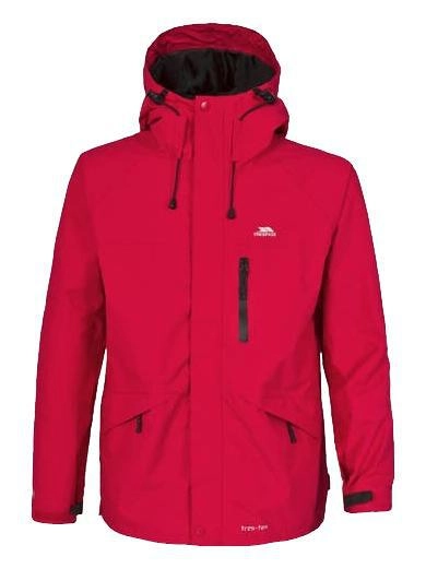 TRESPASS Corvo Hooded Waterproof Jacket - Red