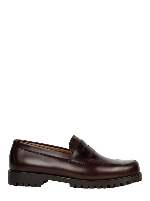 BOBBIES Frank Loafers With Notched Sole - Bison
