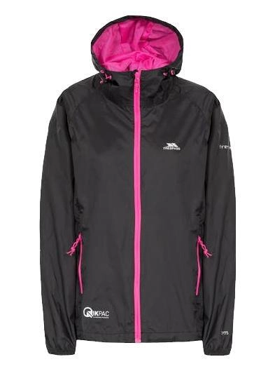 TRESPASS Qikpac Packaway Waterproof Jacket - Black