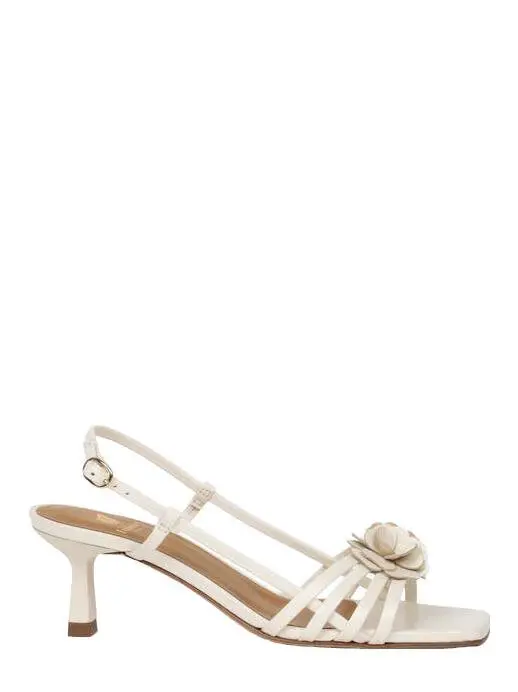 BOBBIES Luzia Mid-heeled Slingback Sandals - Milk
