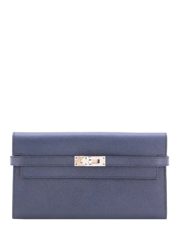 Hermès Kelly Wallet Verso Epsom Long - Blue
