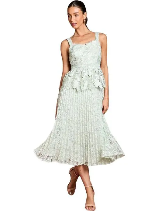 Coast Lace Peplum Midi Dress - Sage