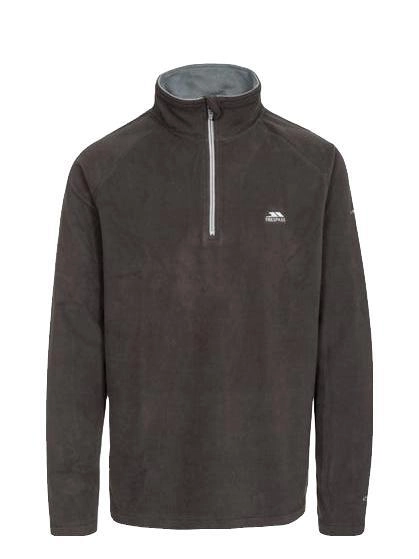 TRESPASS Microfleece Half-zip Pullover - Black