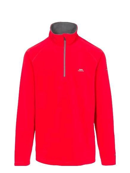 TRESPASS Microfleece Half-zip Pullover - Red