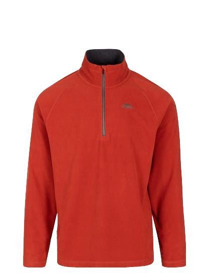 TRESPASS Blackford Microfleece Half-zip Top - Salsa
