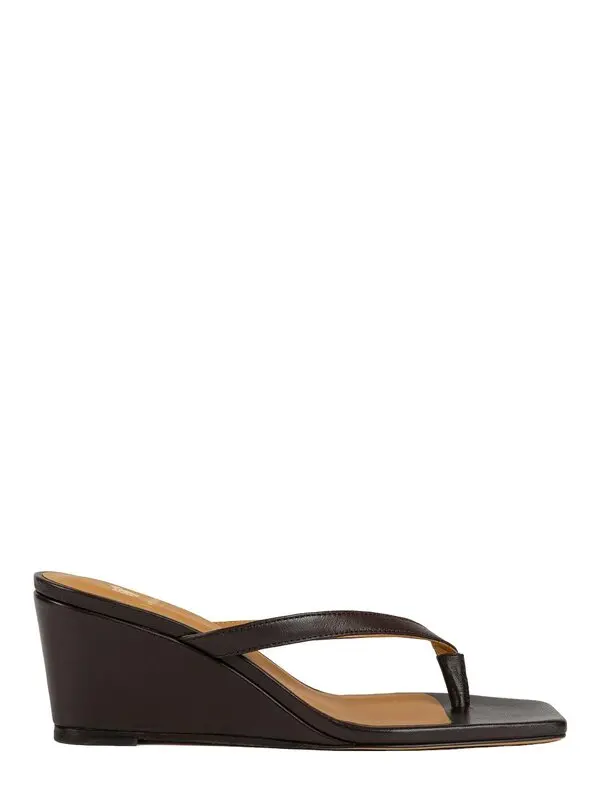 BOBBIES Gabrielle Heeled Wedge Sandals - Ristretto