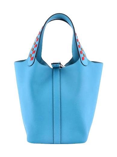 Hermès Picotin Lock Bag Tressage Epsom Pm - Blue