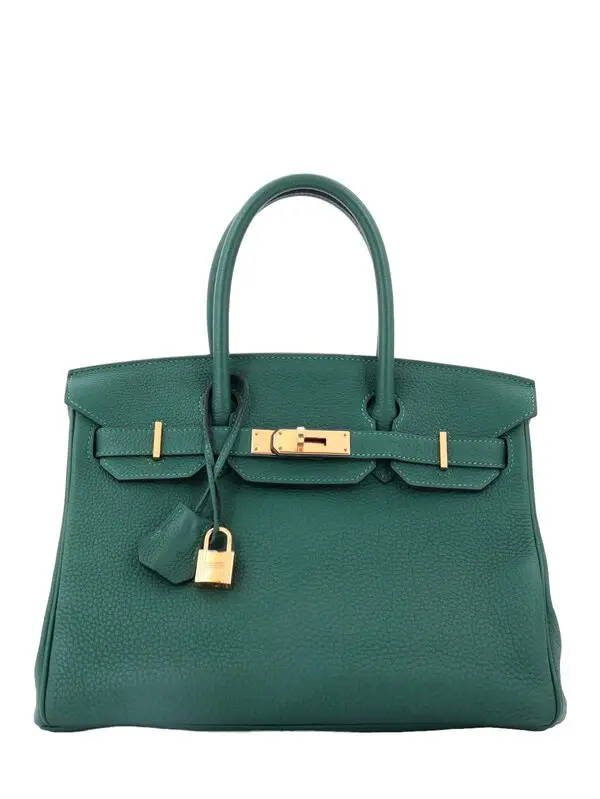Hermès Birkin Handbag Togo With Gold Hardware 30 - Green
