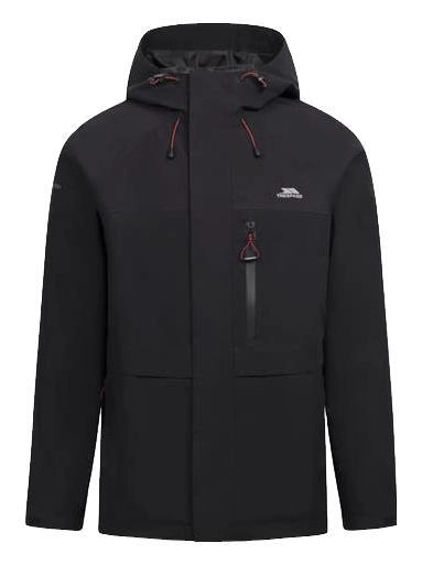 TRESPASS Carnish Waterproof Jacket With Hood - Black