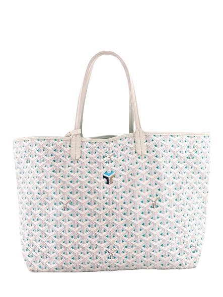 Goyard Saint Louis Tote Claire Voie Coated Canvas Pm - White