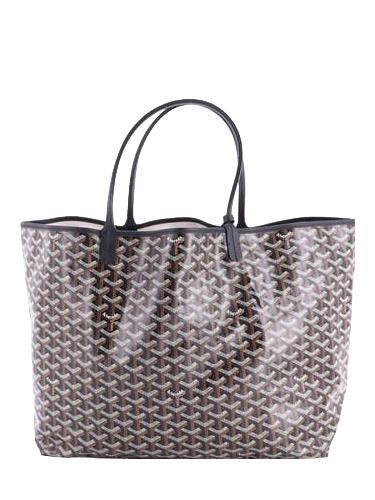 Goyard Saint Louis Tote Coated Canvas Gm - Black