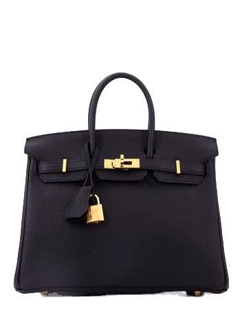 Hermès Birkin Handbag Togo With Gold Hardware 25 - Black