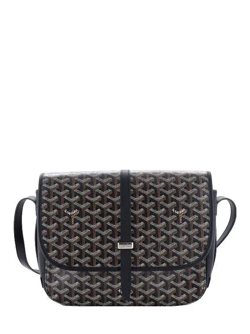 Goyard Belvedere Ii Messenger Bag Coated Canvas Mm - Black