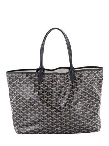 Goyard Saint Louis Tote Coated Canvas Pm - Black