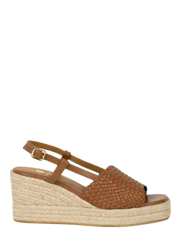 BOBBIES Nahia Espadrille Wedges - Camel