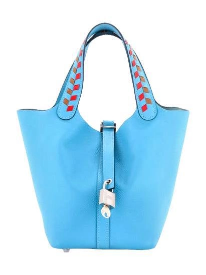 Hermès Picotin Lock Bag Tressage Epsom Pm - Blue