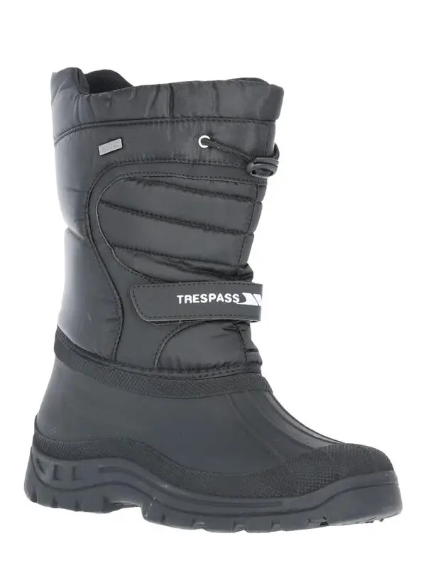 TRESPASS Gender Inclusive Dodo Pull On Winter Snow Boots - Black