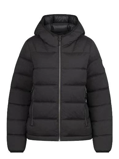 TRESPASS Rollins Hooded Jacket With Zip Up And Padded Baffles - Black