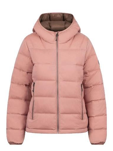 TRESPASS Rollins Hooded Jacket With Zip Up And Padded Baffles - Clay