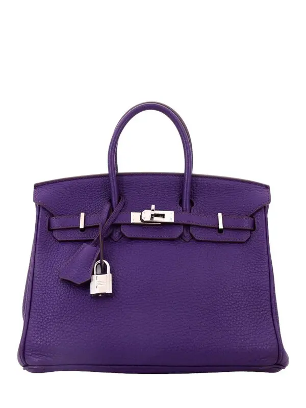 Hermès Birkin Handbag Purple Togo With Palladium Hardware 25 - Red