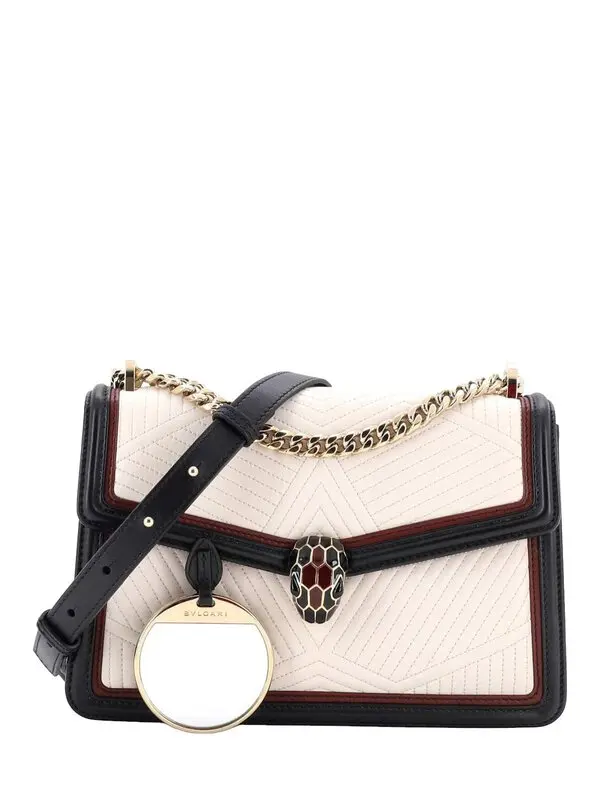 BVLGARI Serpenti Forever Shoulder Bag Quilted Leather - None