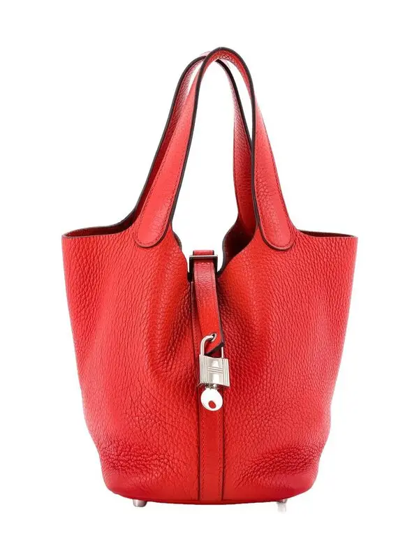 Hermès Picotin Lock Bag Clemence Pm - Red