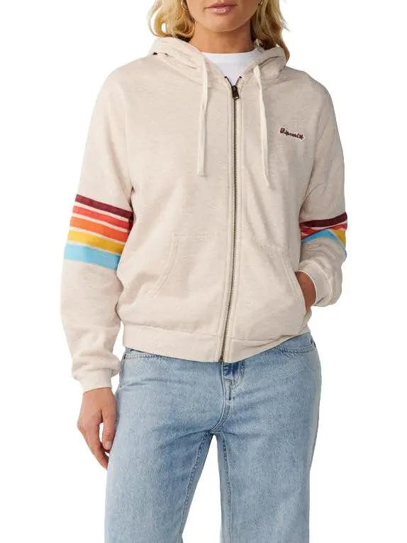 Rip Curl Surf Revival Full Zip Hoodie - Oatmeal Marle