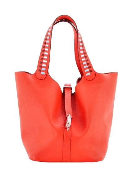 Hermès Picotin Lock Bag Tressage Epsom Mm - Red