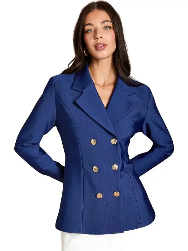 Coast Double Breasted Bandage Blazer - Navy