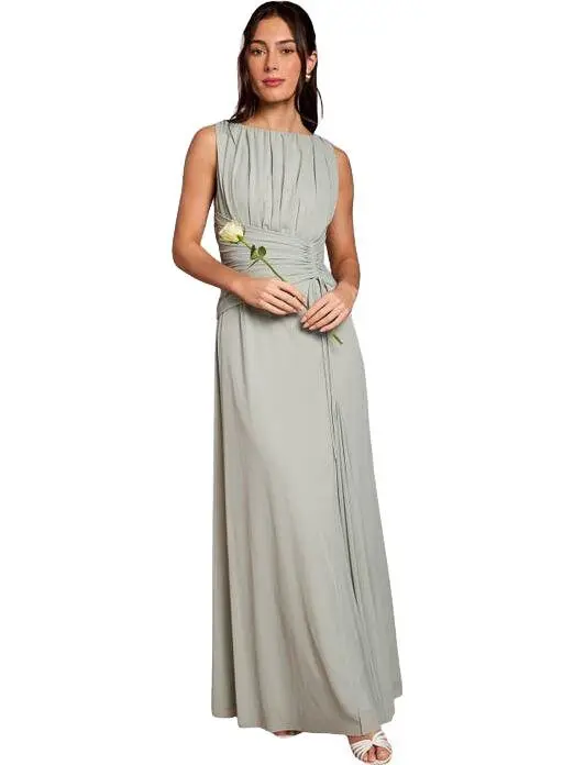 Coast Mesh Waist Maxi Dress - Sage