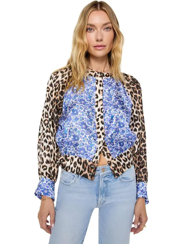 La Prestic Ouiston Betsy Bleu Silk Shirt - Blue