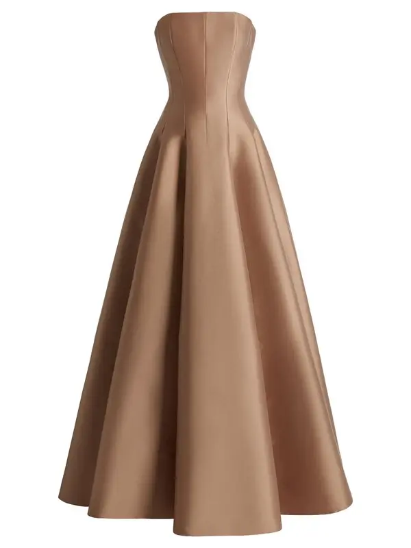 Zuhair Murad Mikado Corset Gown - Brown
