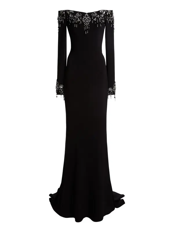 Zuhair Murad Embroidered Long Gown - Black