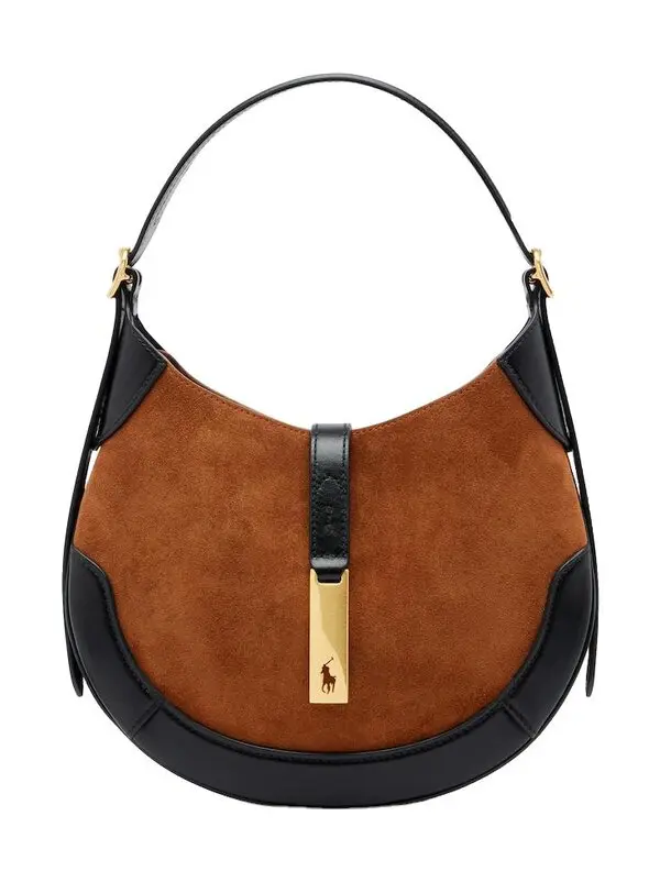 Polo Ralph Lauren Small Suede Shoulder Bag - Brown