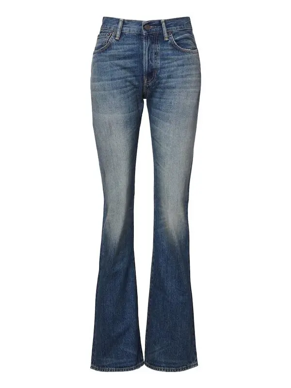 Acne Studios Faded Bootcut Jeans - Blue