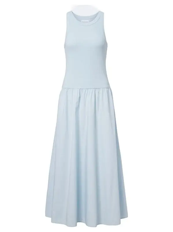 Velvet By Graham & Spencer Romilly Cotton-blend Maxi Dress - Blue