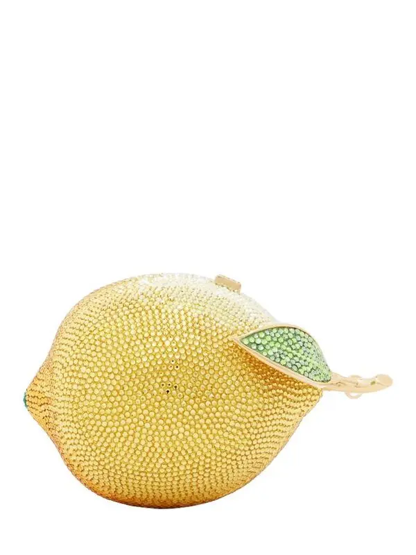 Judith Leiber Embellished Lemon Clutch - Yellow
