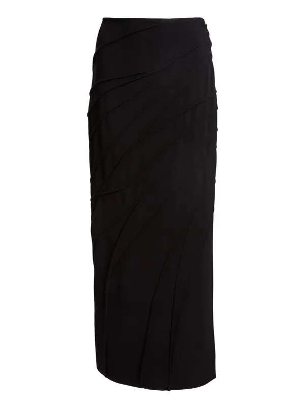 Zuhair Murad Heavy Cady Tube Skirt With Pintucks - Black