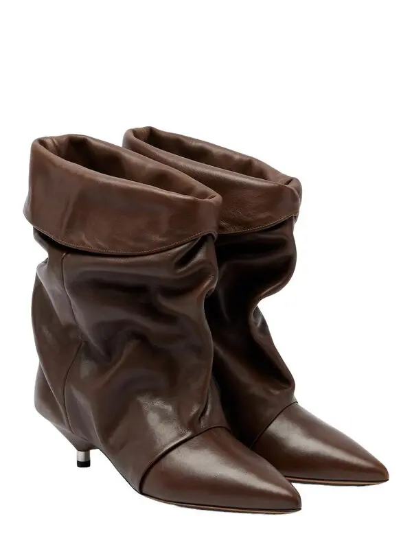 Isabel Marant Étoile Edrik Leather Ankle Boots - Brown