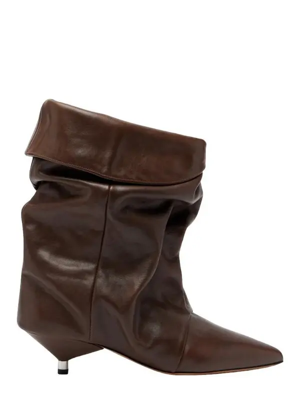 Isabel Marant Étoile Edrik Leather Ankle Boots - Brown