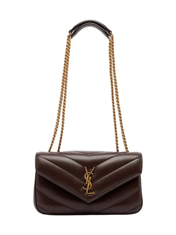 Saint Laurent Loulou Small Leather Shoulder Bag - Brown