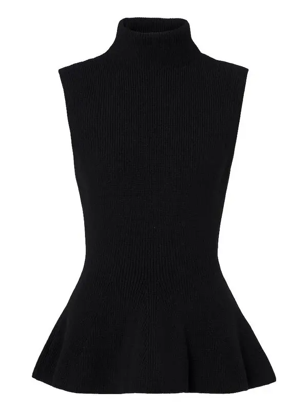 RÓHE Fitted Turtleneck Top - Black